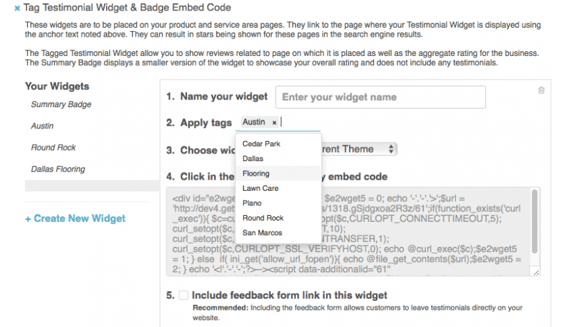 How to Create Custom Testimonial Widgets Using Tags - Online Reputation ...
