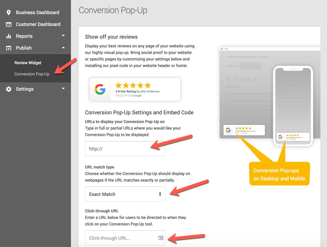 Convert Your Website Visitors to Customers with Review Pop-up